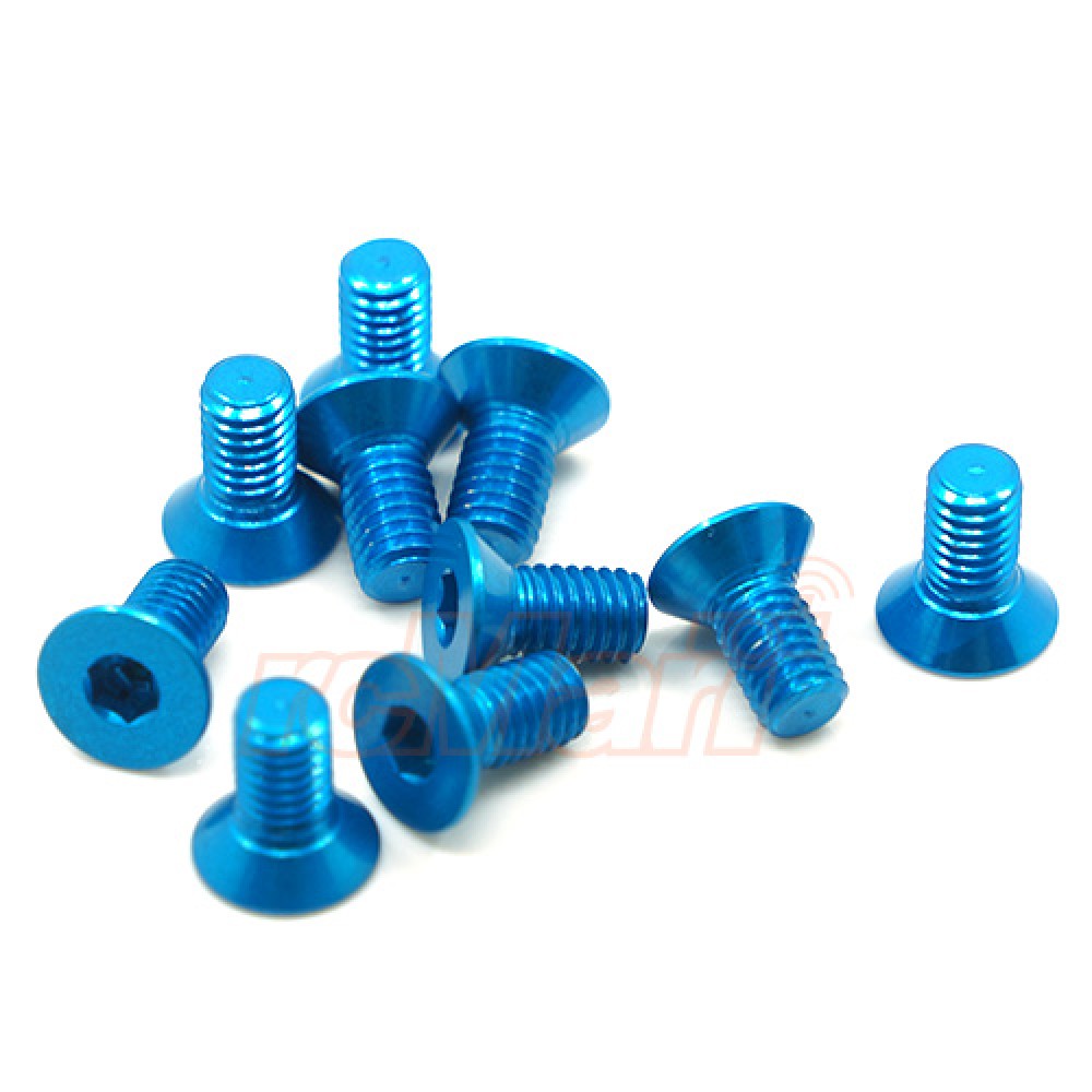 Blue screws m3 flat head various available – asbo-rc