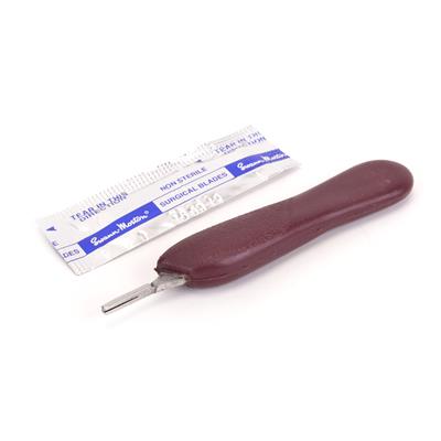 Plastic Scalpel Handle with 5 Blades - No 11 Item No. CR240 – asbo-rc