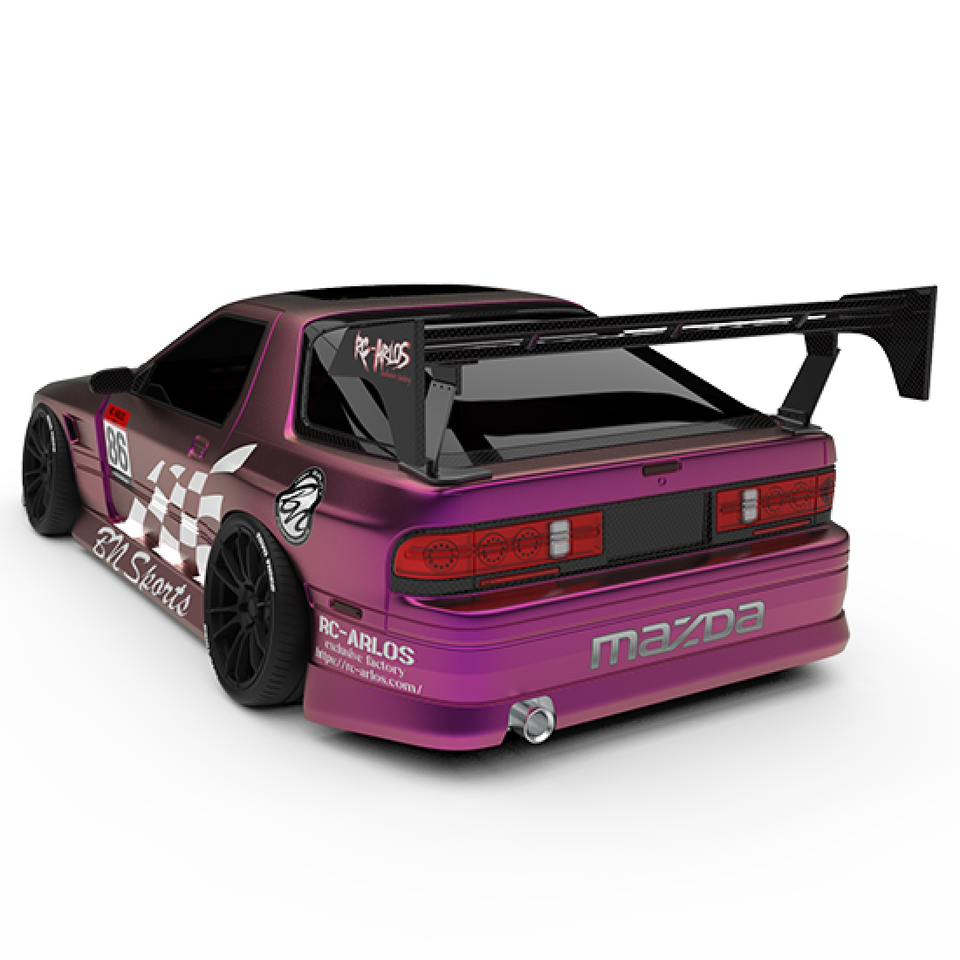 Mazda RX7 FC BN Sports Body Shell, 202mm - Clear Unpainted – asbo-rc
